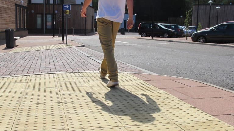 What colour should tactile paving be? | Tobermore Commercial Block Paving