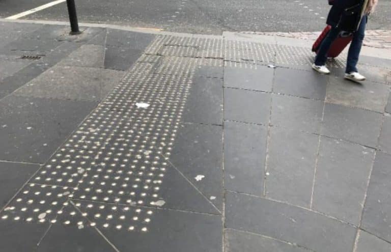 What colour should tactile paving be? | Tobermore Commercial Block Paving