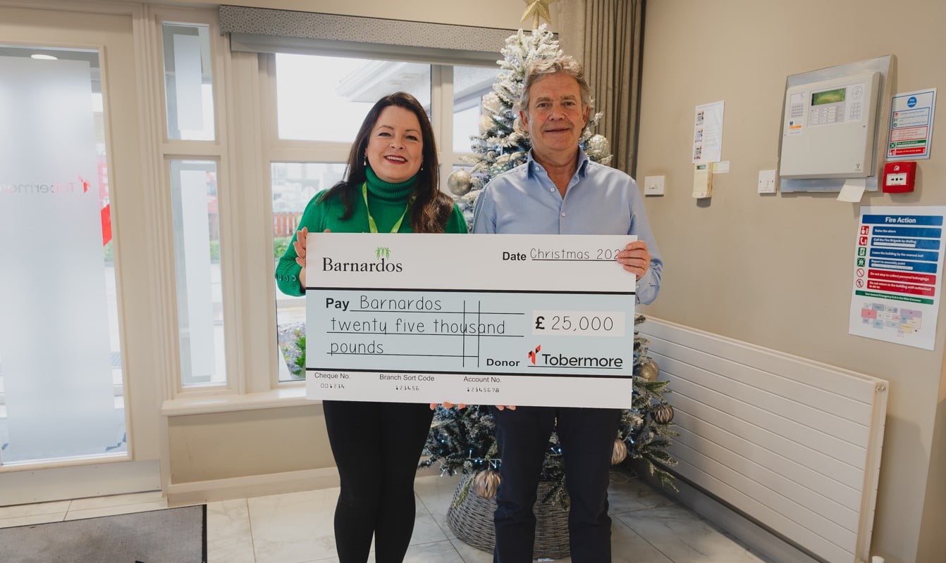 Tobermore Increase Annual Christmas Donation to Barnardo’s NI. - Tobermore